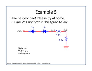 3-Diode Circuit Analysis_v2.pdf Electronics Course | PDF