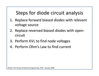 3-Diode Circuit Analysis_v2.pdf Electronics Course | PDF