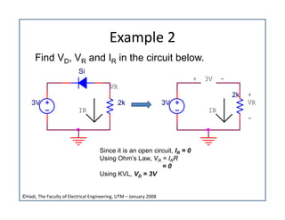 3-Diode Circuit Analysis_v2.pdf Electronics Course | PDF