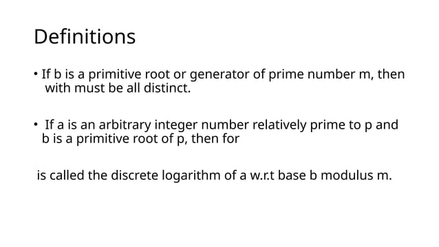 Algorithms For Discrete Logorithms Pptx