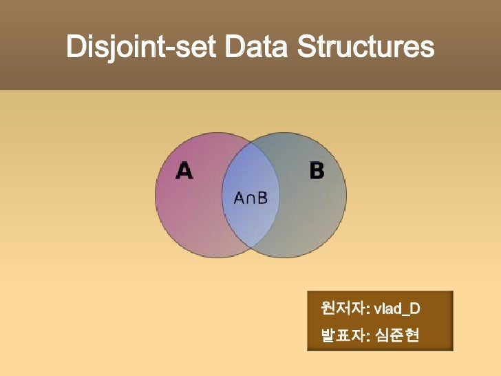 disjoint-set data structures disjoint-set data structures
