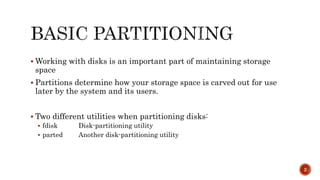3 - Disk Partitioning in Red Hat | PPT