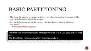 3 - Disk Partitioning in Red Hat | PPT