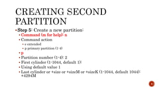 3 - Disk Partitioning in Red Hat | PPT