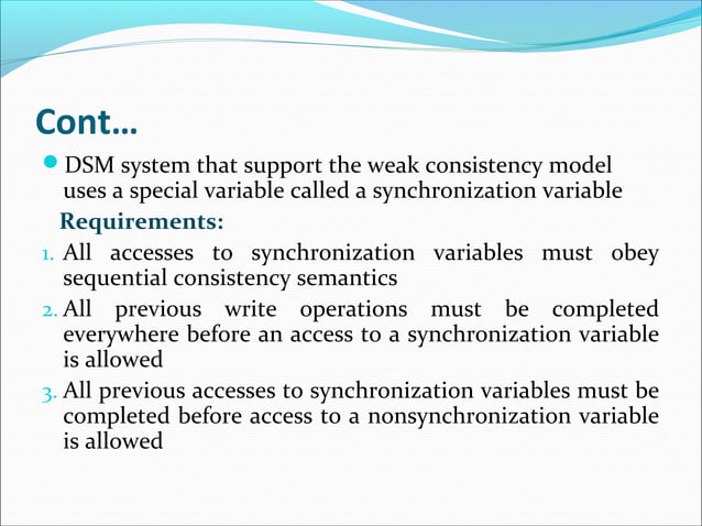 distributed shared memory | PPT | Databases | Computer Software and Applications