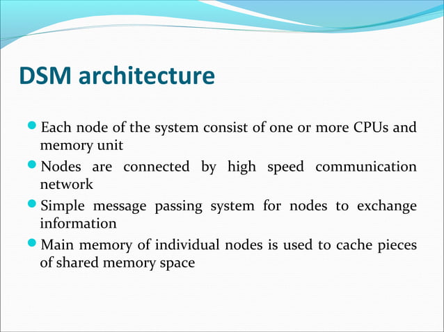 distributed shared memory | PPT | Databases | Computer Software and ...