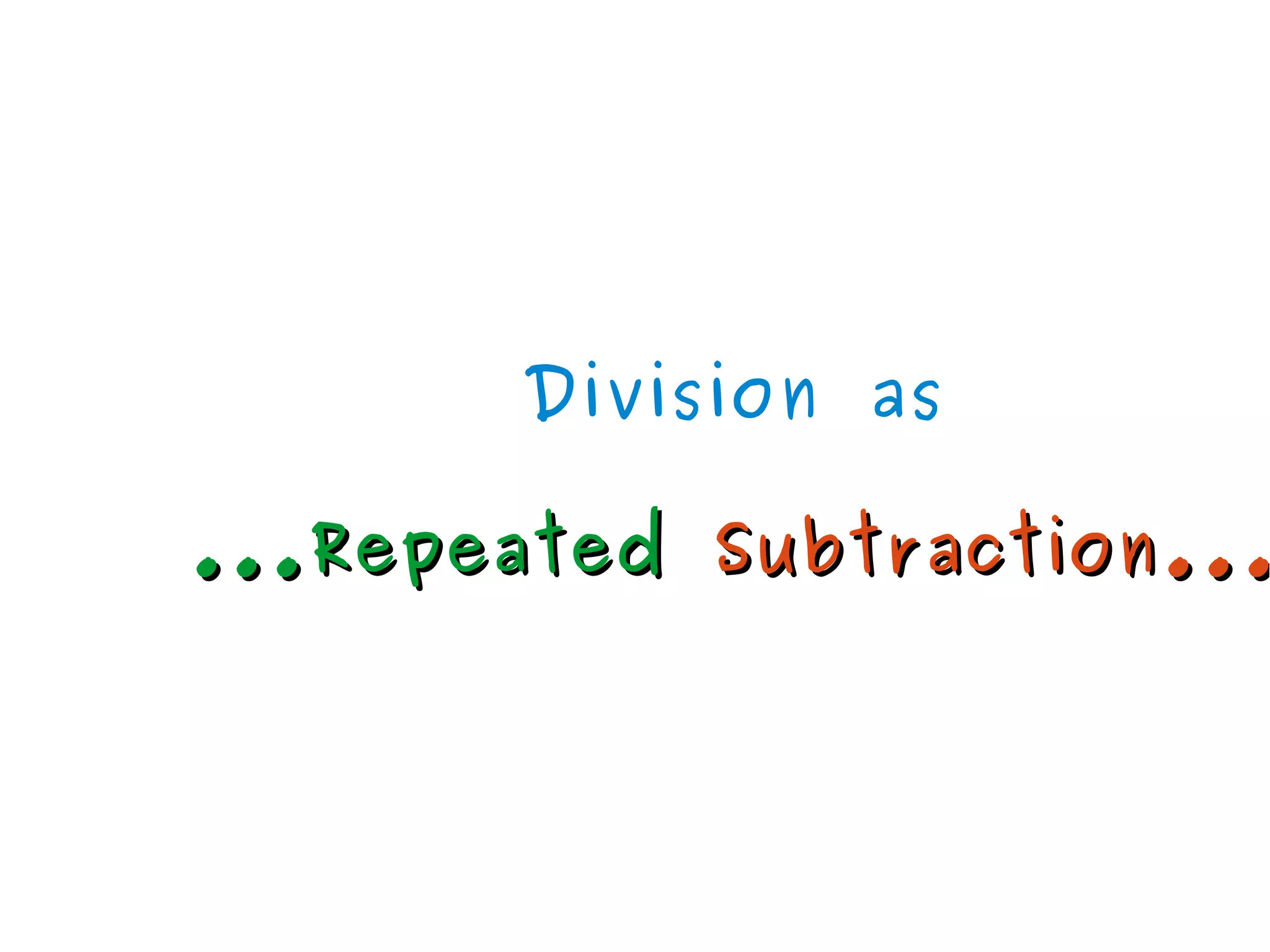 Division as Repeated Subtraction | ODP