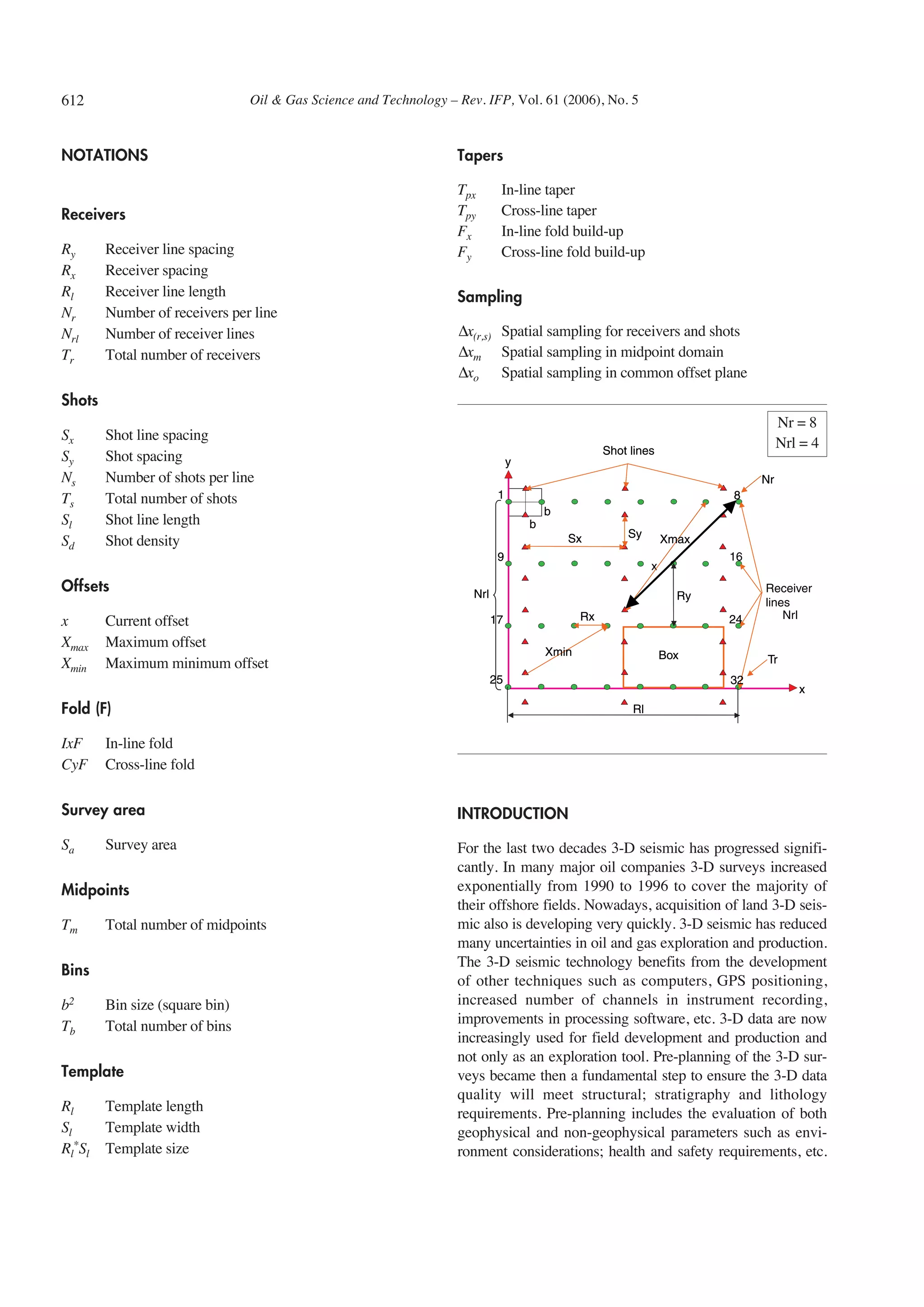 3 d land seismic surveys definition of geophysical parameter | PDF
