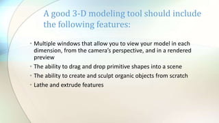 3D modeling and animation | PPTX