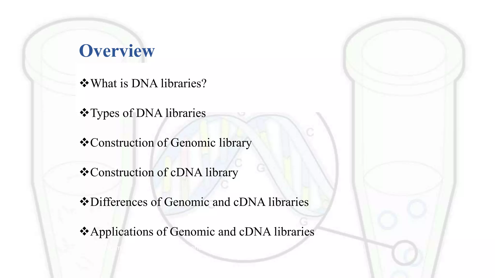 3 dna libraries | PPTX