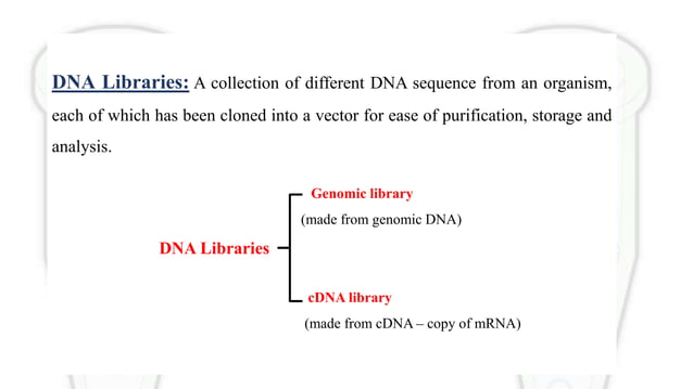 3 dna libraries | PPT