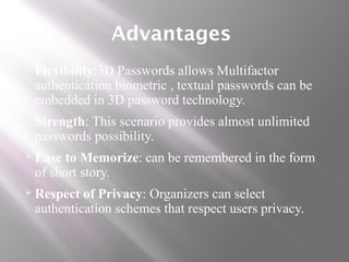 3 d password | PPT | 3-D Graphics | Computer Software and Applications
