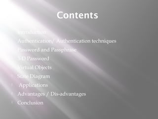 3 d password | PPT | 3-D Graphics | Computer Software and Applications
