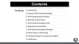 3-D Printing Technology | PPTX