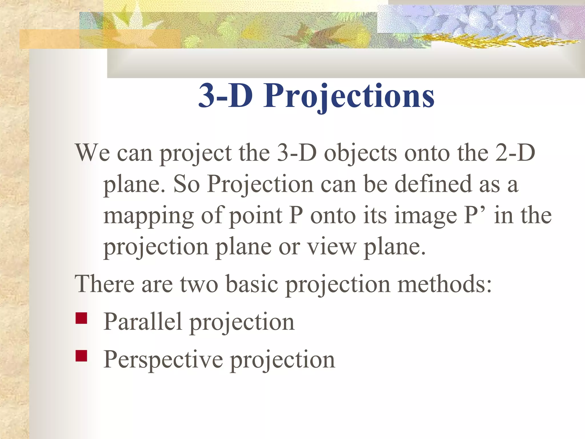 3 d projections | PPT