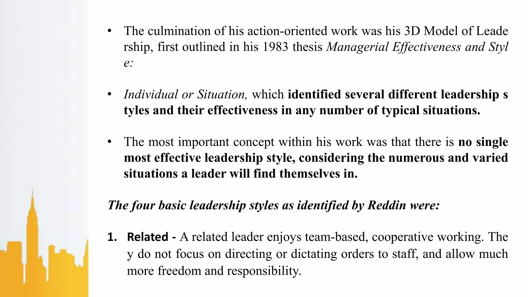 3-D Reddins leadership model | PPTX