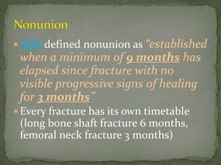 Delayed Union and non union fractures | PPTX