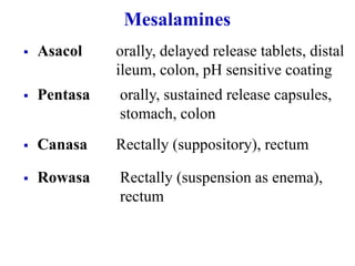 3- Drugs used in inflammatory bowel disease.ppt