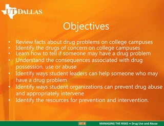 Managing the Risks - Drug Use and Abuse - Presentation 3 of 9 | PPTX
