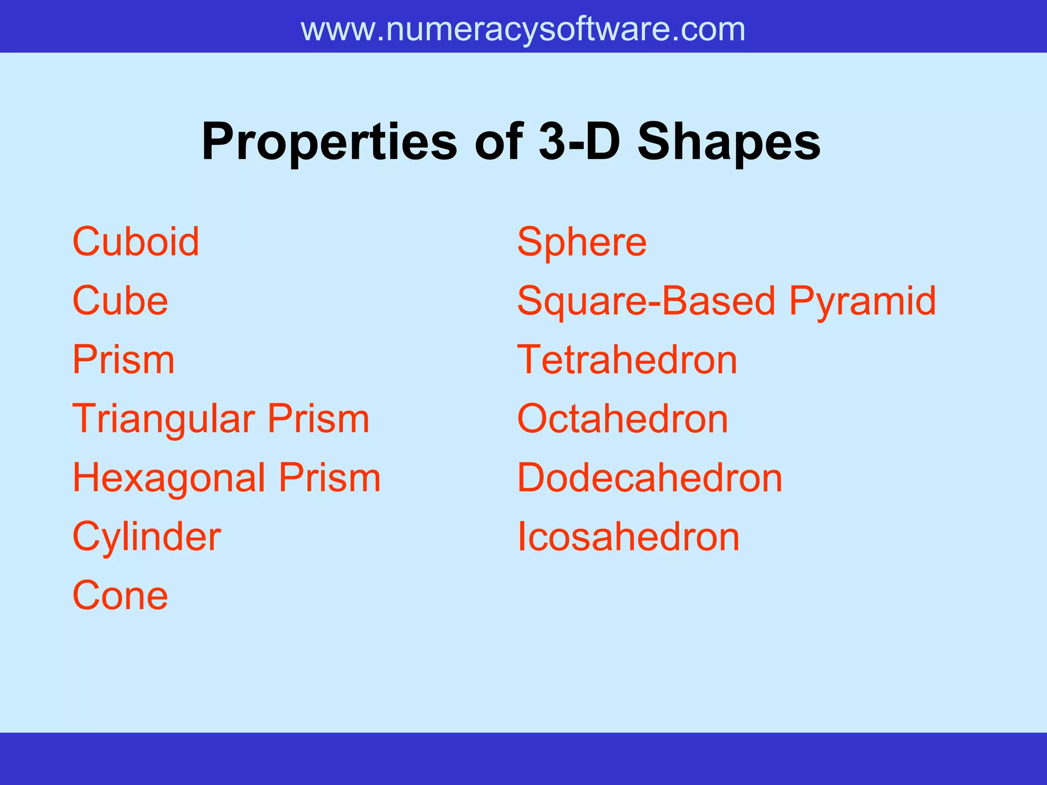 3 d shapes | PPS
