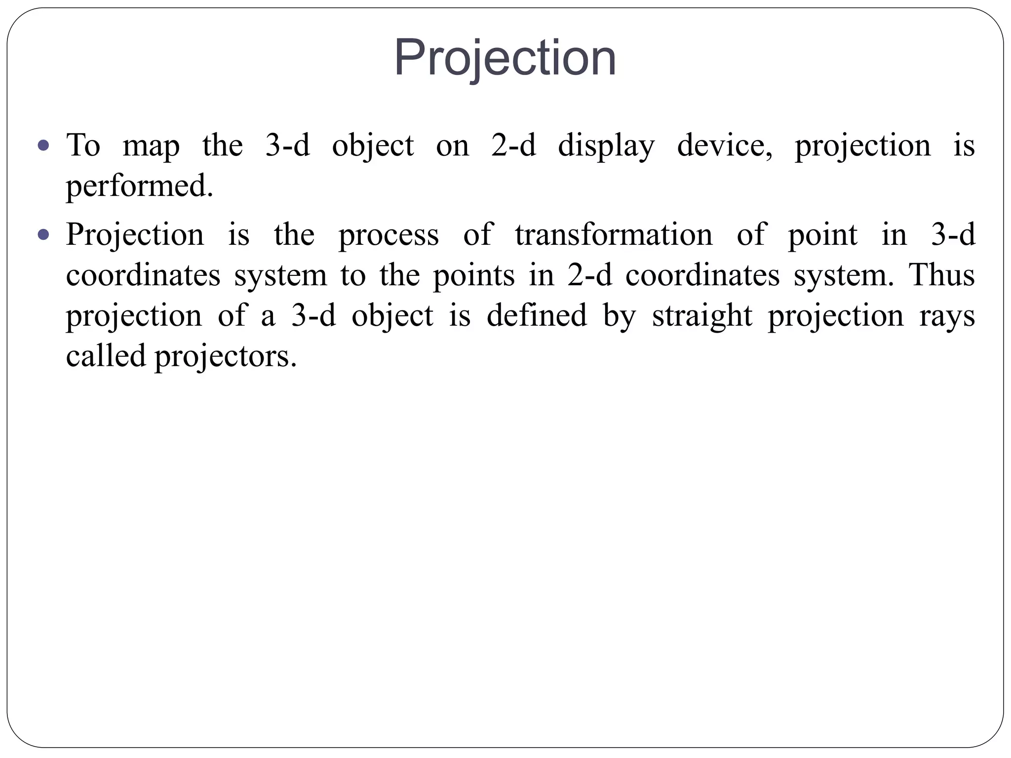 3 D Viewing Projection Pptx 3 D Graphics Computer Software And