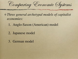 Economic Systems and Welfare States | PDF | Government Support and ...