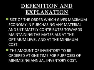 3...economic order quantity | PPT
