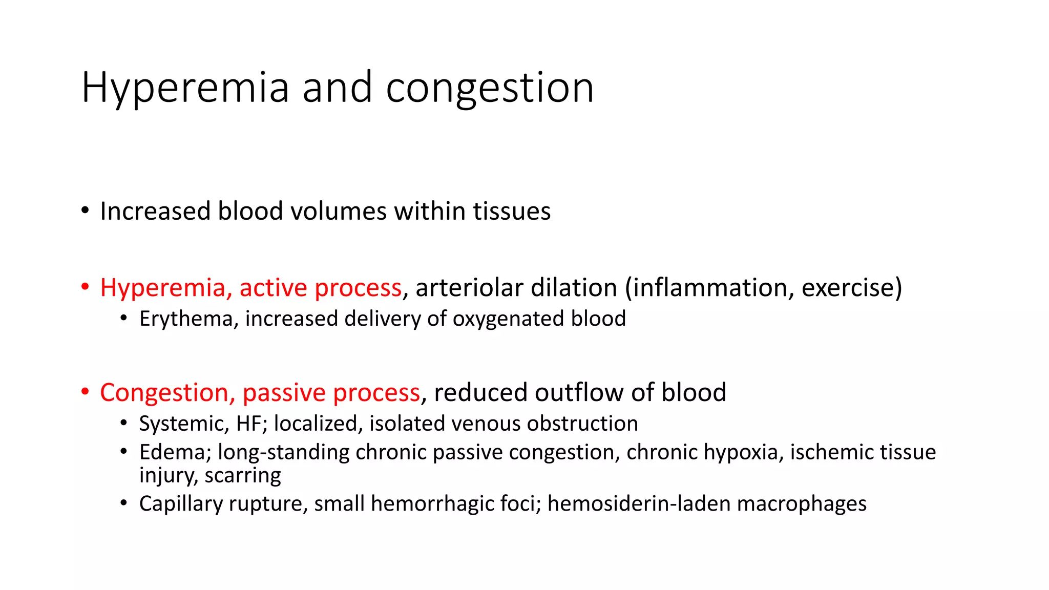 Hemodynamic disorders - Edema, Hyperemia, Hemorrahge by DR. ROOPAM JAIN | PPTX