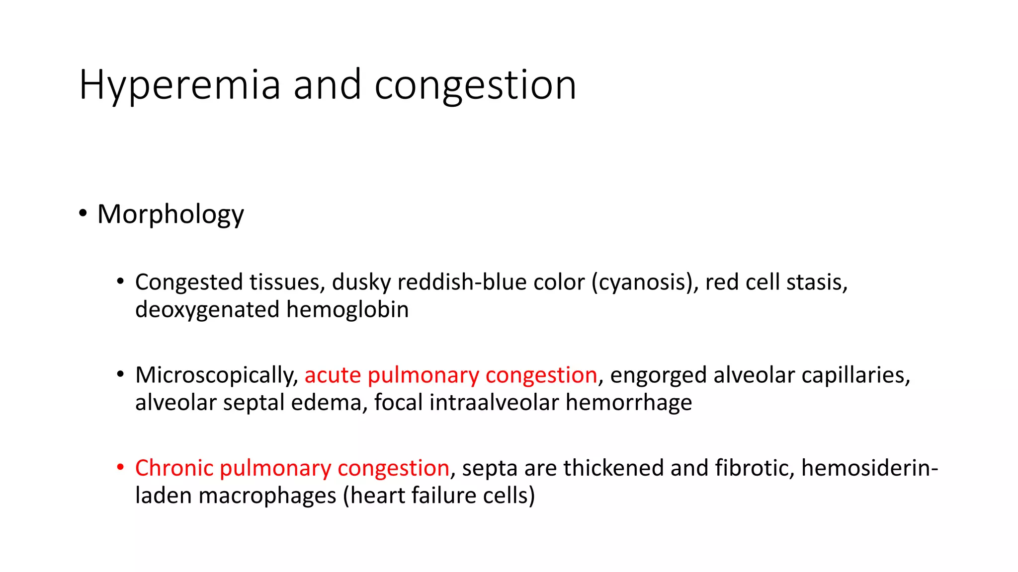 Hemodynamic disorders - Edema, Hyperemia, Hemorrahge by DR. ROOPAM JAIN ...
