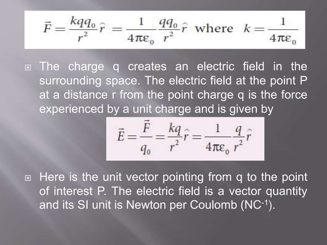 ELECTRIC FIELD | PPTX
