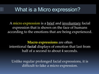 Emotion and Microexpressions | PPTX | Ear, Nose and Throat Conditions ...