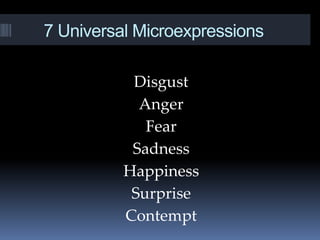 Emotion and Microexpressions | PPTX