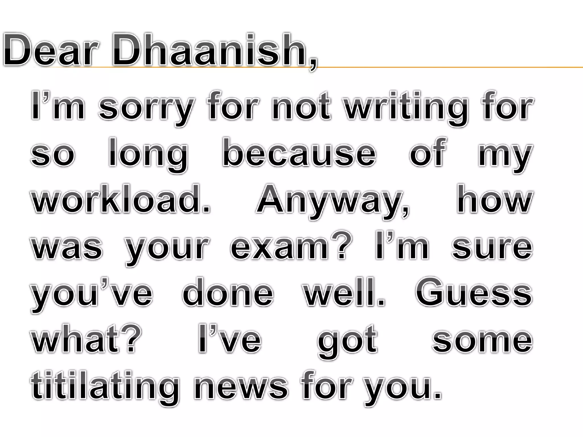 Descriptive Letter 3 | PPT