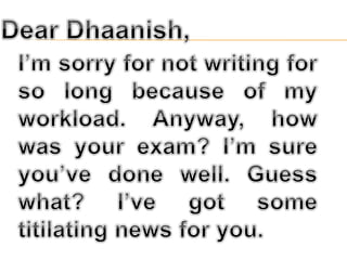 Descriptive Letter 3 | PPTX