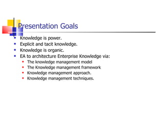 Enterprise knowledge managment planning | PPT