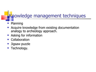 Enterprise knowledge managment planning | PPT