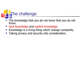 Enterprise knowledge managment planning | PPT