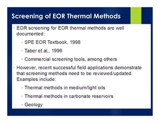 thermal methods for eor recovery | PDF