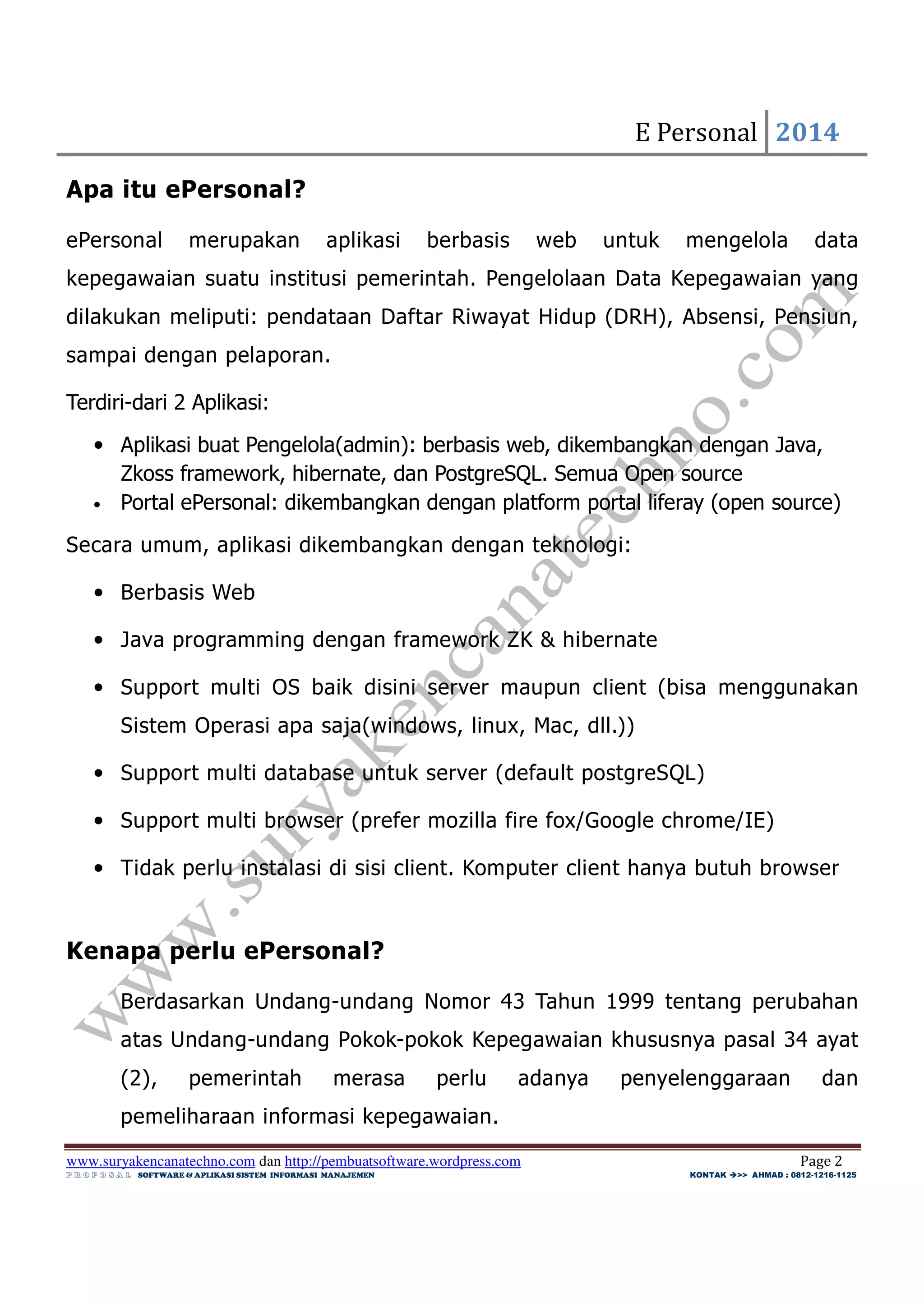 3 e personal-simpeg-proposal penawaran software aplikasi sistem ...