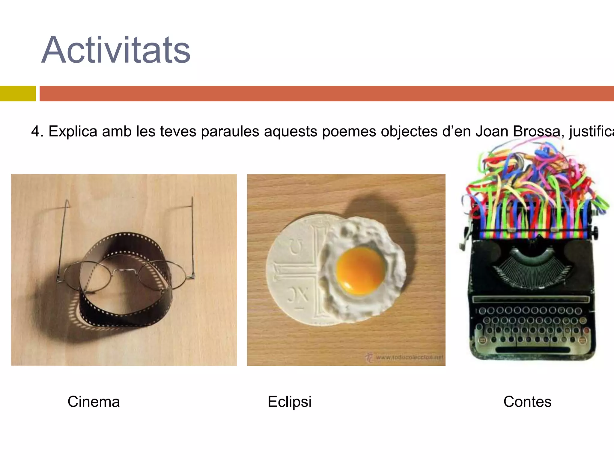 3 ESO - Visual i Plàstica - Joan Brossa | PPTX