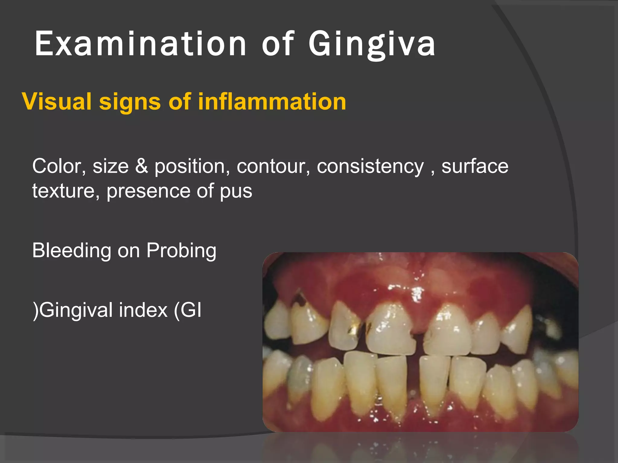 Periodontal examination and diagnosis | PPT