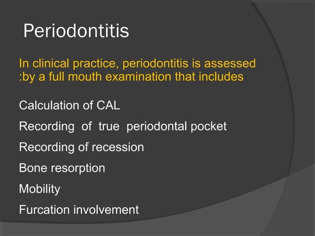 Periodontal examination and diagnosis | PPT