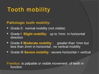 Periodontal examination and diagnosis | PPT