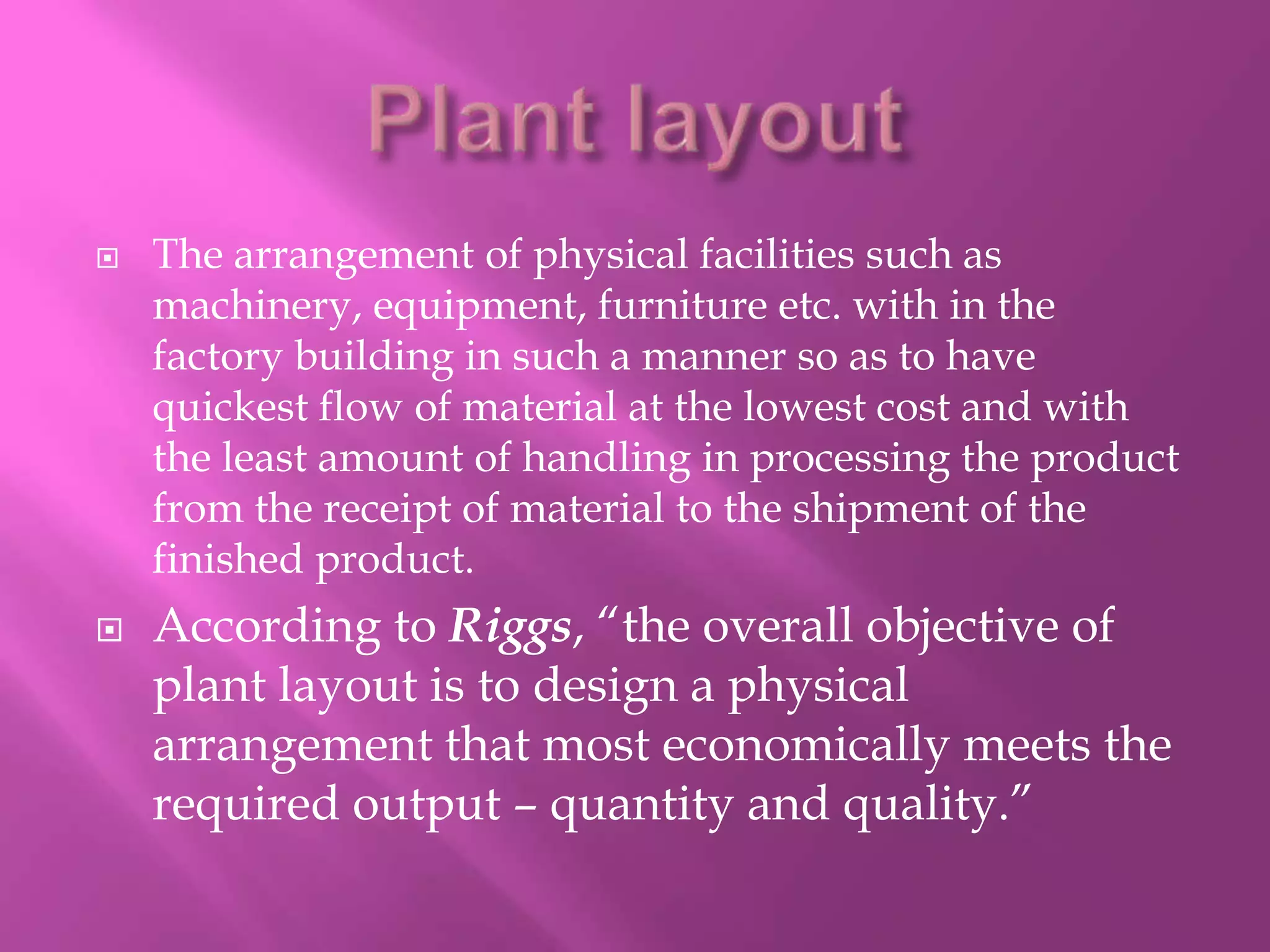 3...facility layout | PPTX