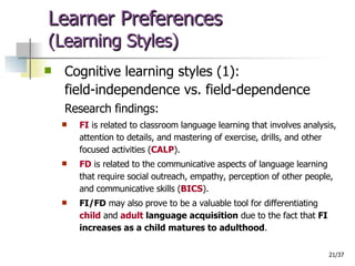 3 Factors Affecting L2 Learning | PPT