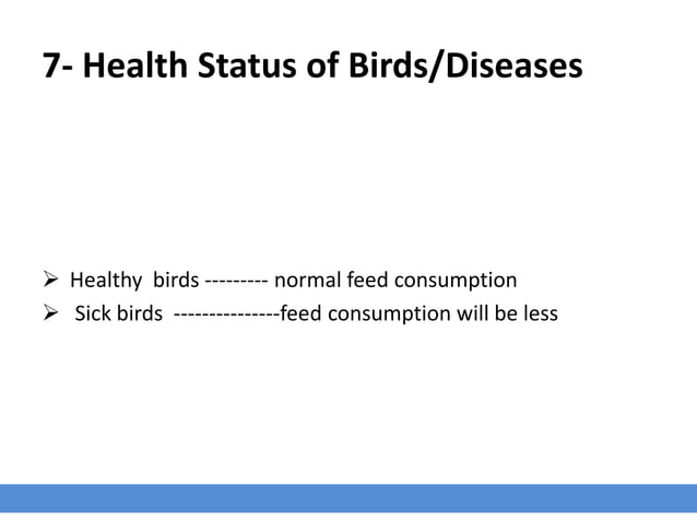 Factors Affecting Feed Consumption In Chicken | PPTX | Birds | Pets