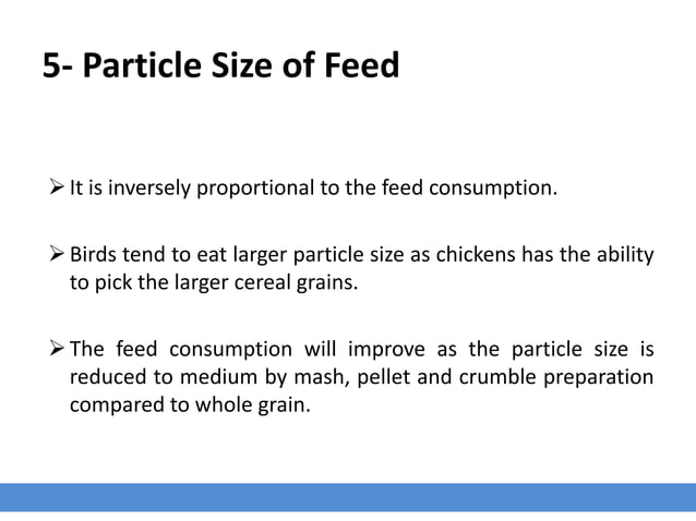 Factors Affecting Feed Consumption In Chicken | PPTX | Birds | Pets