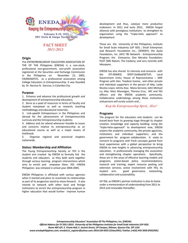 3. fact sheet and directory eneda is 11 | PDF