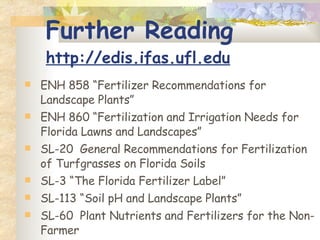 FYN Principle #3 - Fertilize Appropriately | PPT