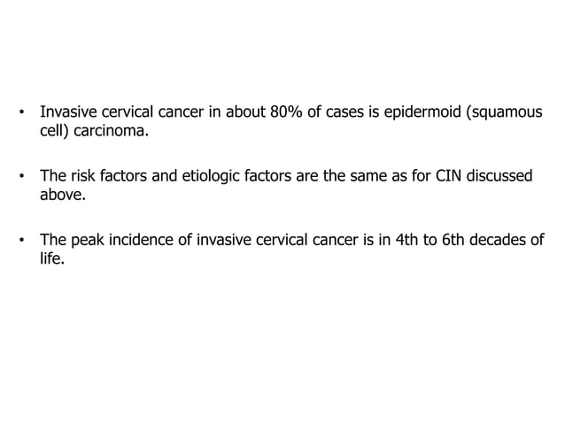 INVASIVE CERVICAL CANCER | PPT